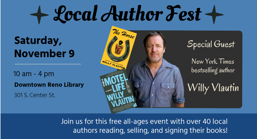Bestselling novelist Willy Vlautin headlines Washoe County Library’s Local Author Fest | Washoe Life